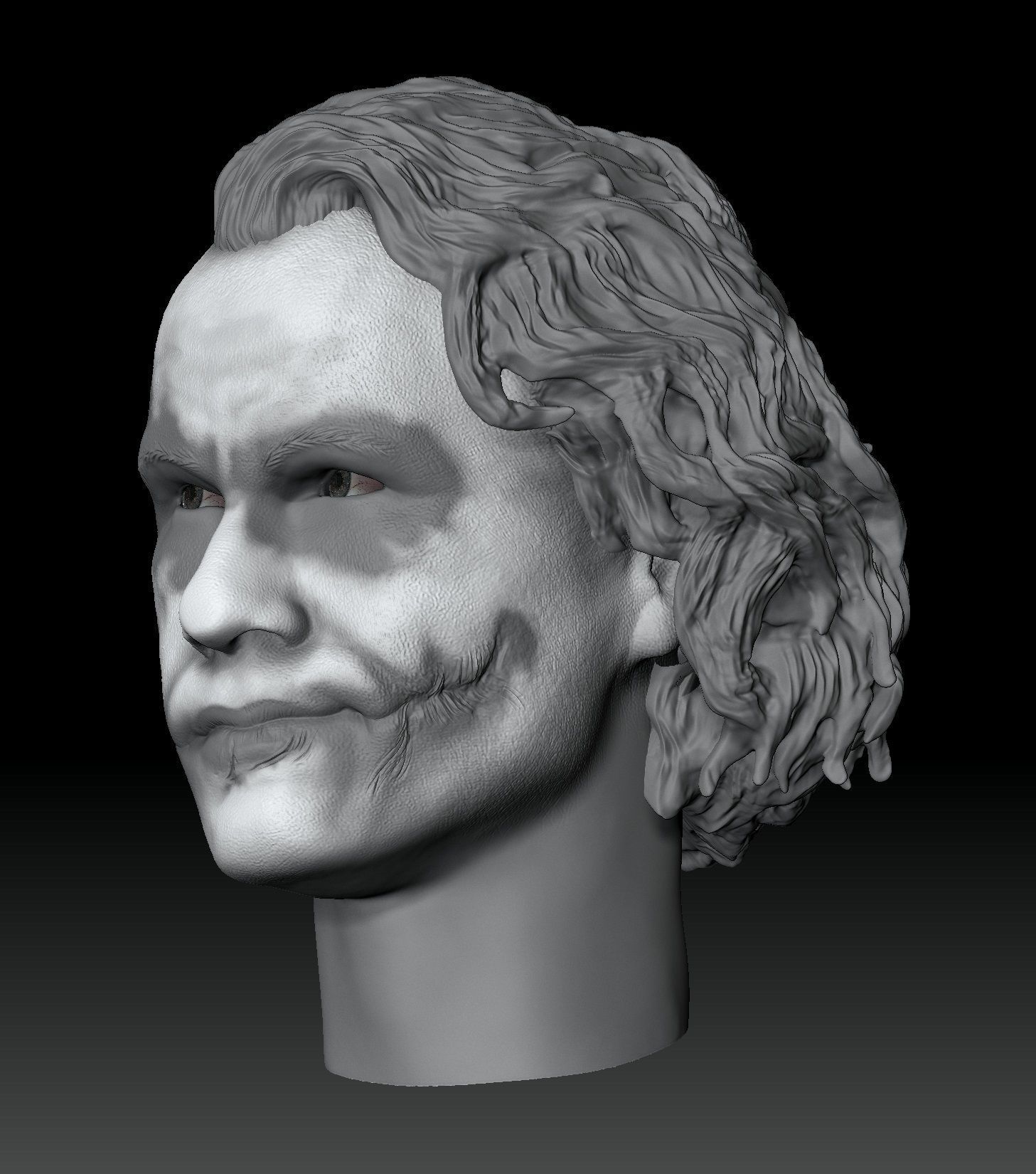 ONE6 Scale Head - Joker - TDK Nolan - Heath Ledger - Hair Ver 3D model 3D printable | CGTrader
