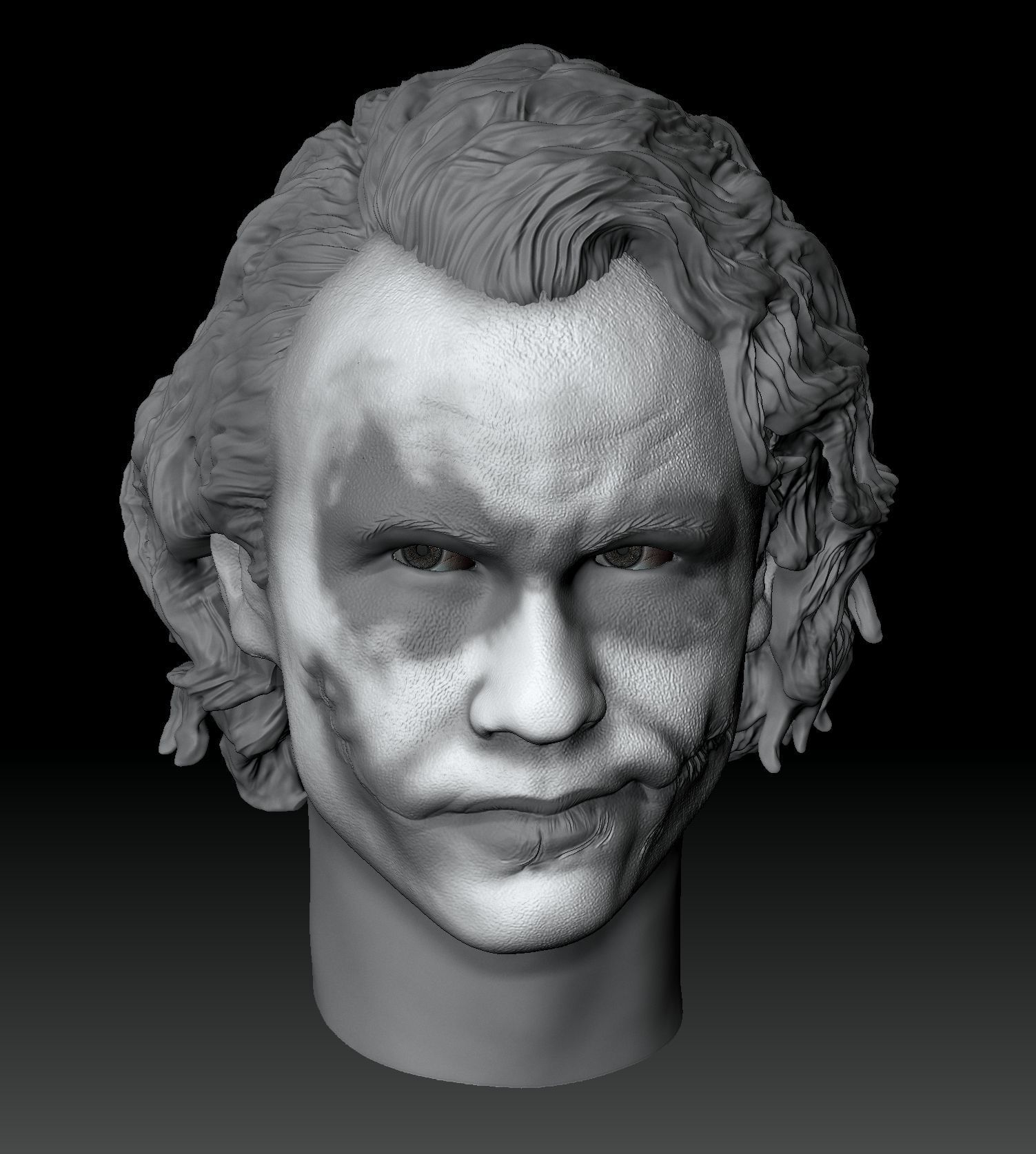 ONE6 Scale Head - Joker - TDK Nolan - Heath Ledger - Hair Ver 3D model 3D printable | CGTrader