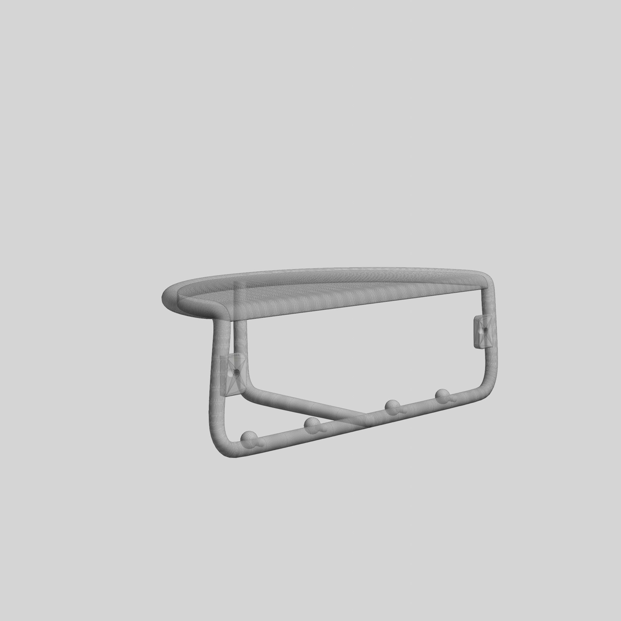 3D model Wooden Hat Rack Black VR / AR / low-poly | CGTrader