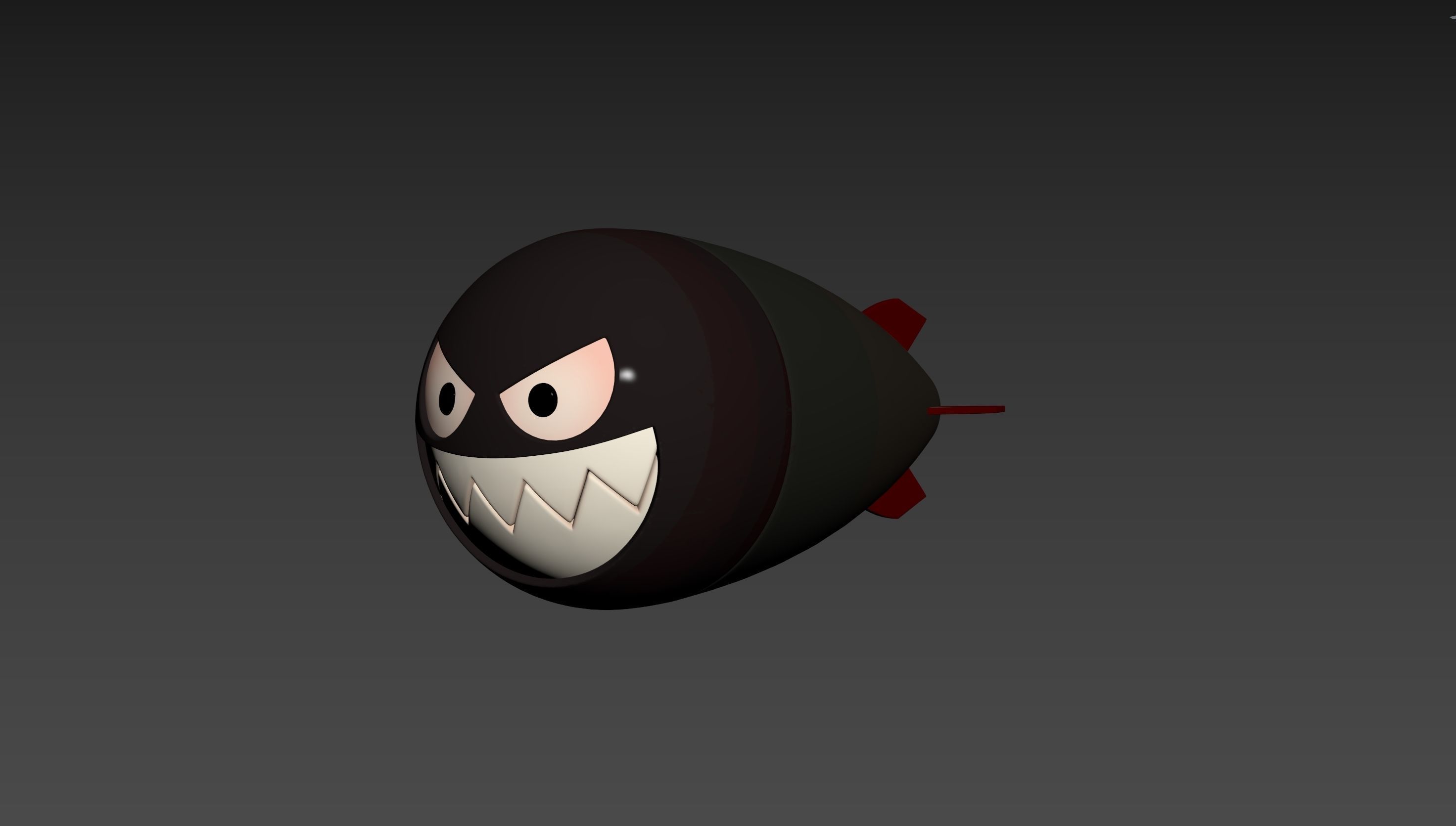 Character240 Cartoon Torpedo 3D model | CGTrader