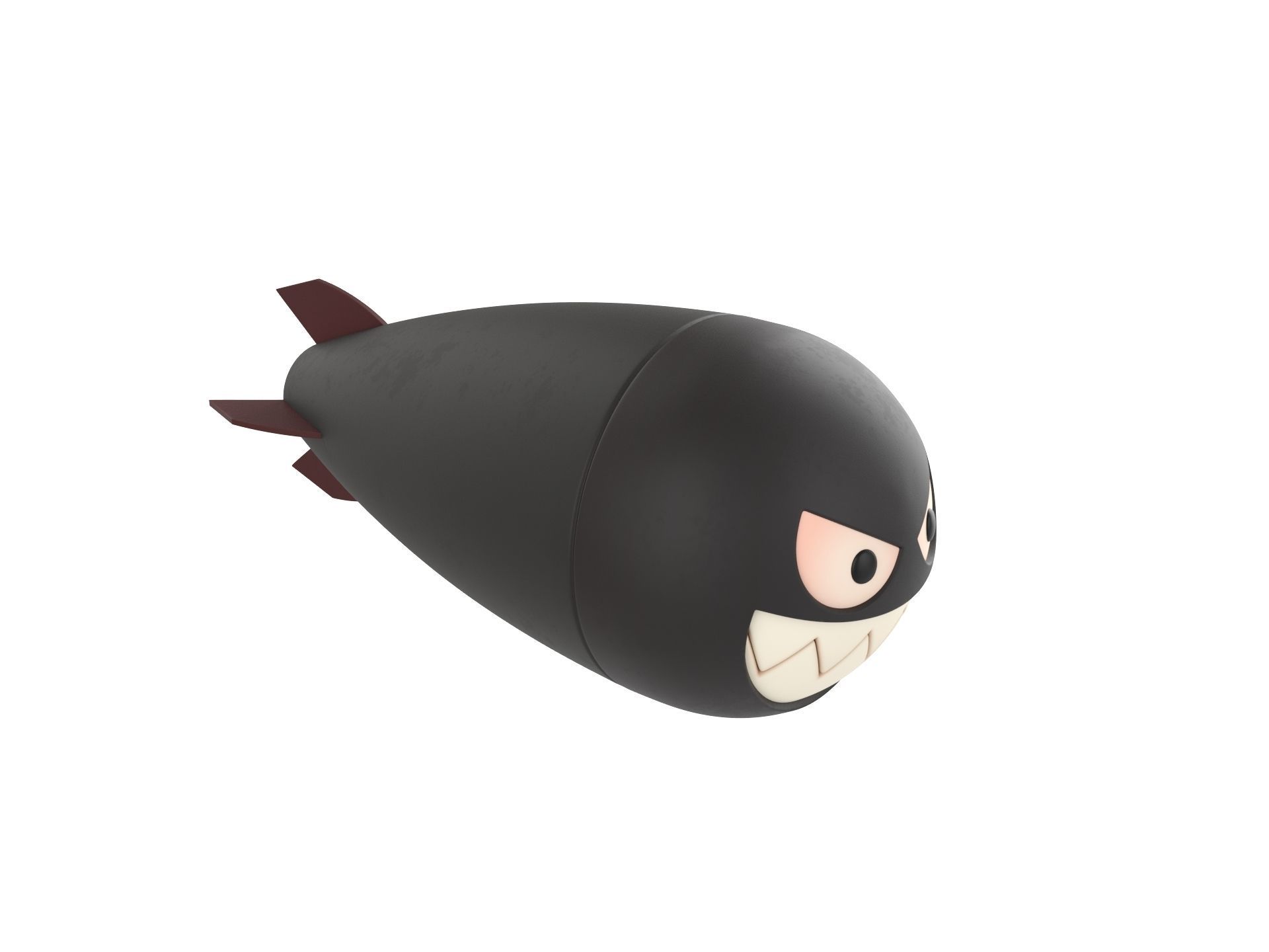 Character240 Cartoon Torpedo 3D model | CGTrader