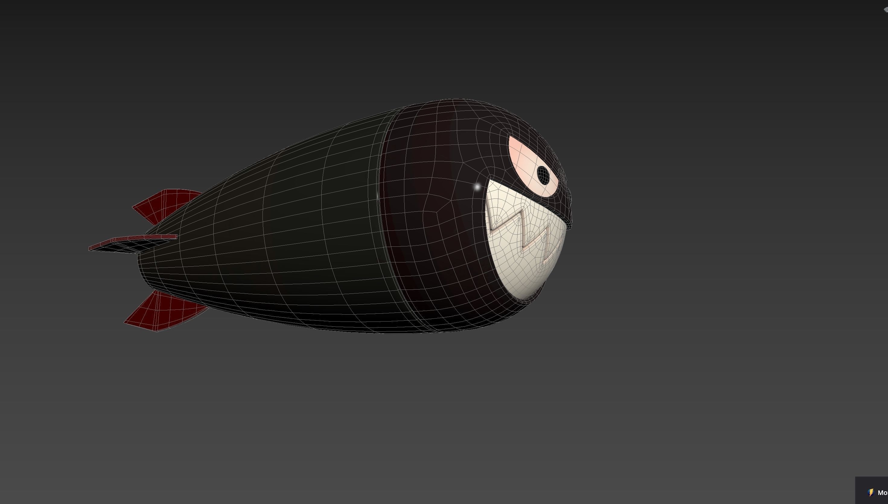 Character240 Cartoon Torpedo 3D model | CGTrader
