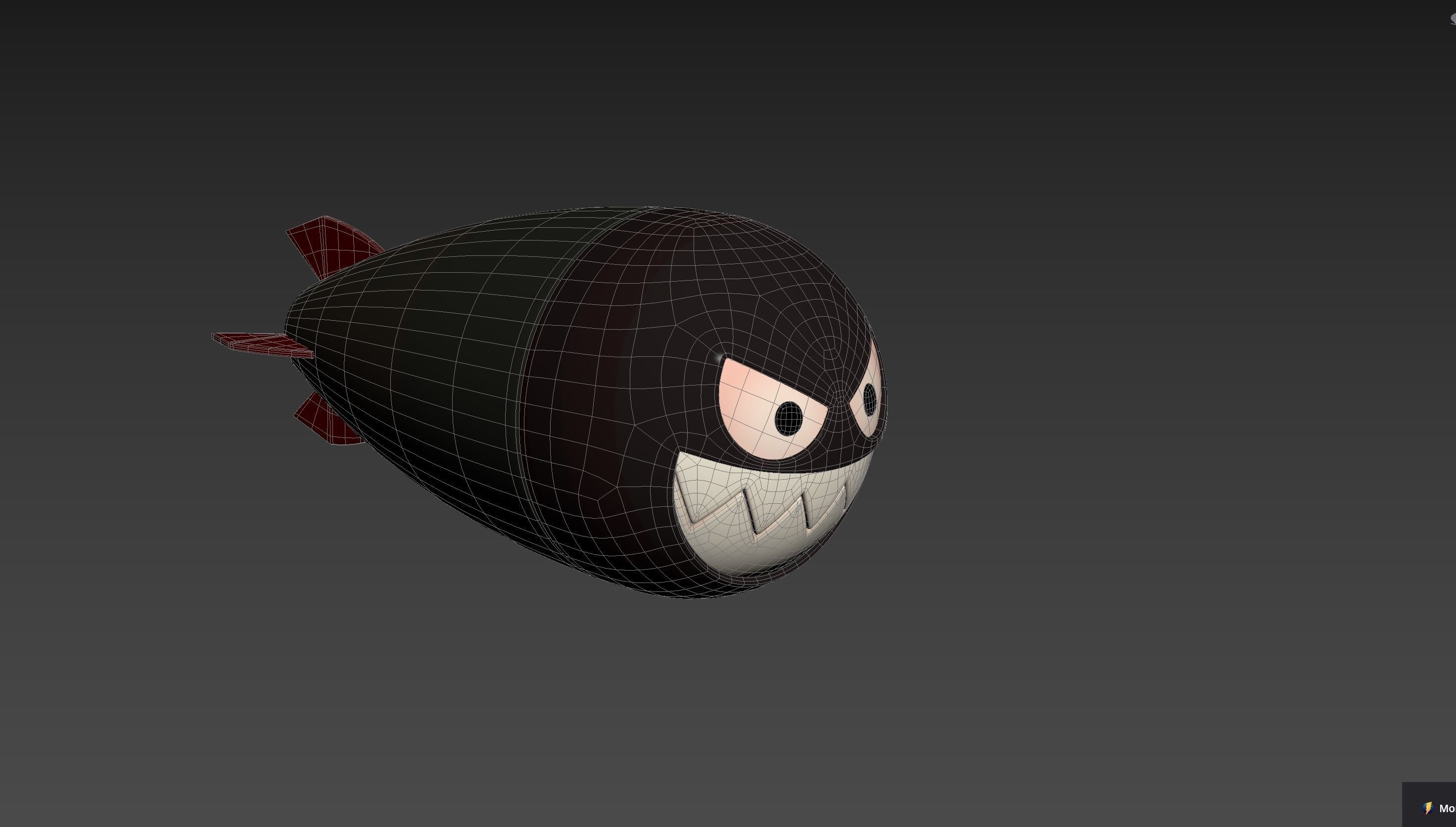 Character240 Cartoon Torpedo 3D model | CGTrader