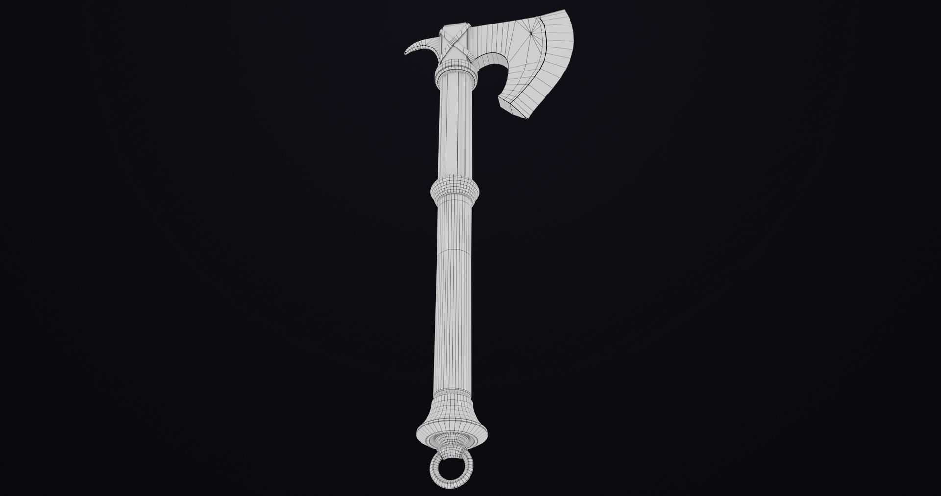 3D model Battle Axe 14 Blue Handle All PBR Unity UE Textures Included ...
