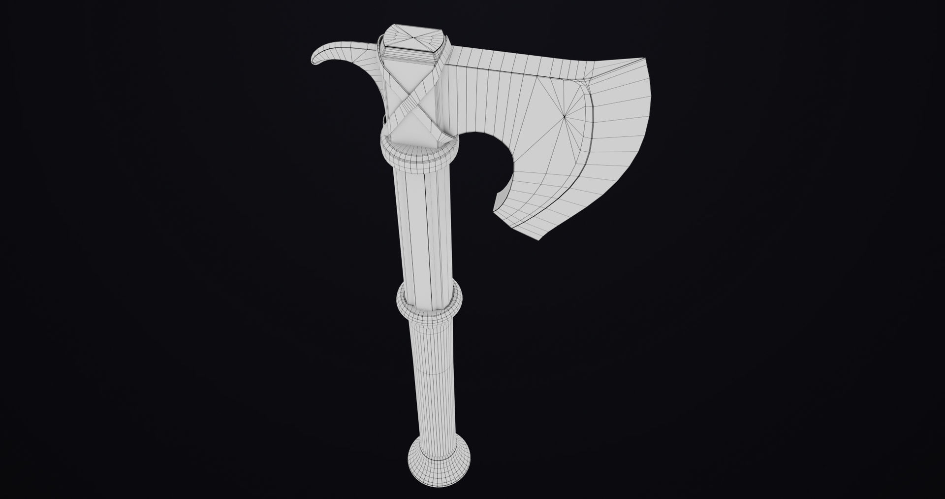 3D model Battle Axe 14 Blue Handle All PBR Unity UE Textures Included ...