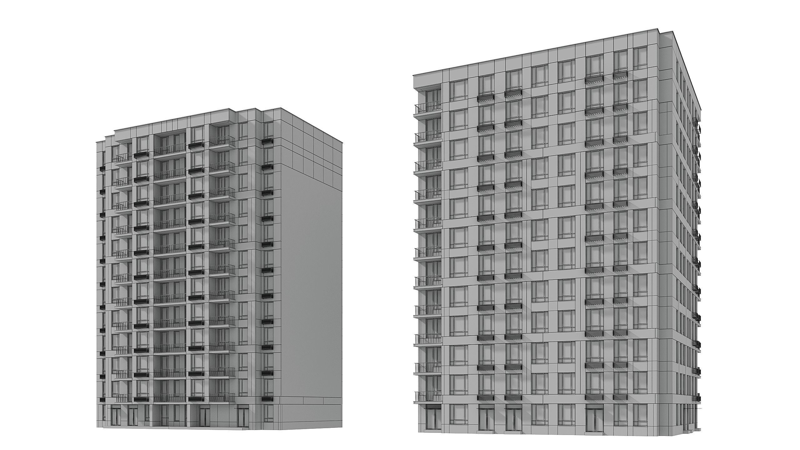 Collection Residential Building 005 3D model | CGTrader