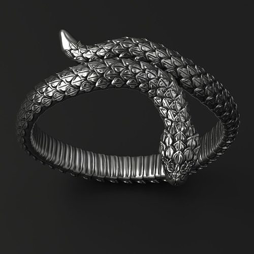 Snake ring 3D model 3D printable | CGTrader