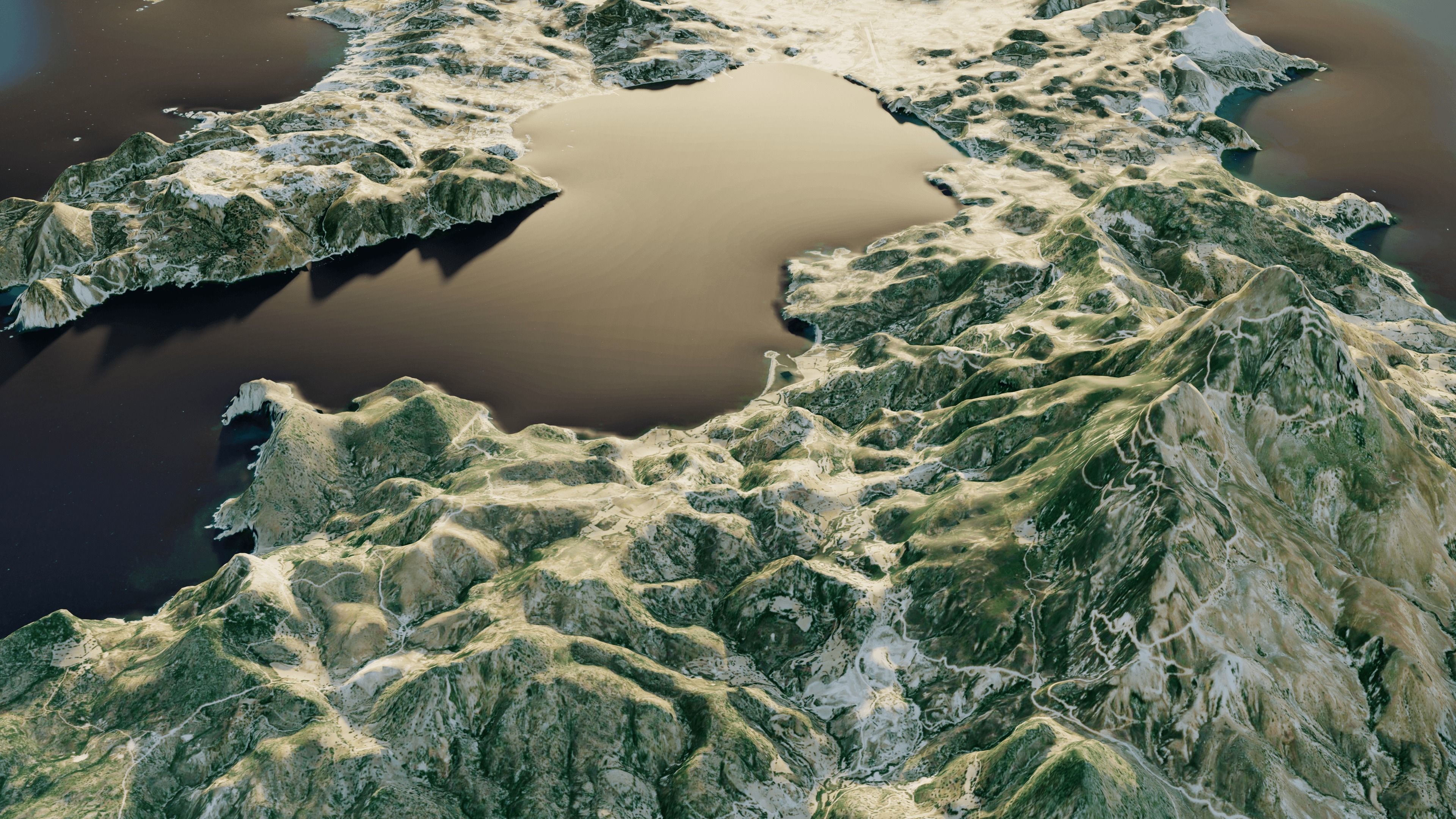 Milos island terrain 3d model 3D model | CGTrader