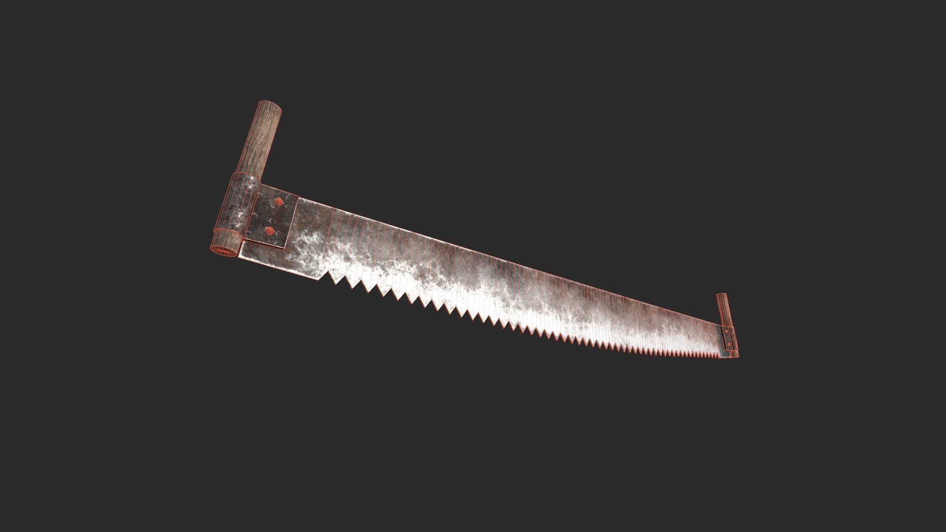3D model Two-man crosscut saw VR / AR / low-poly | CGTrader