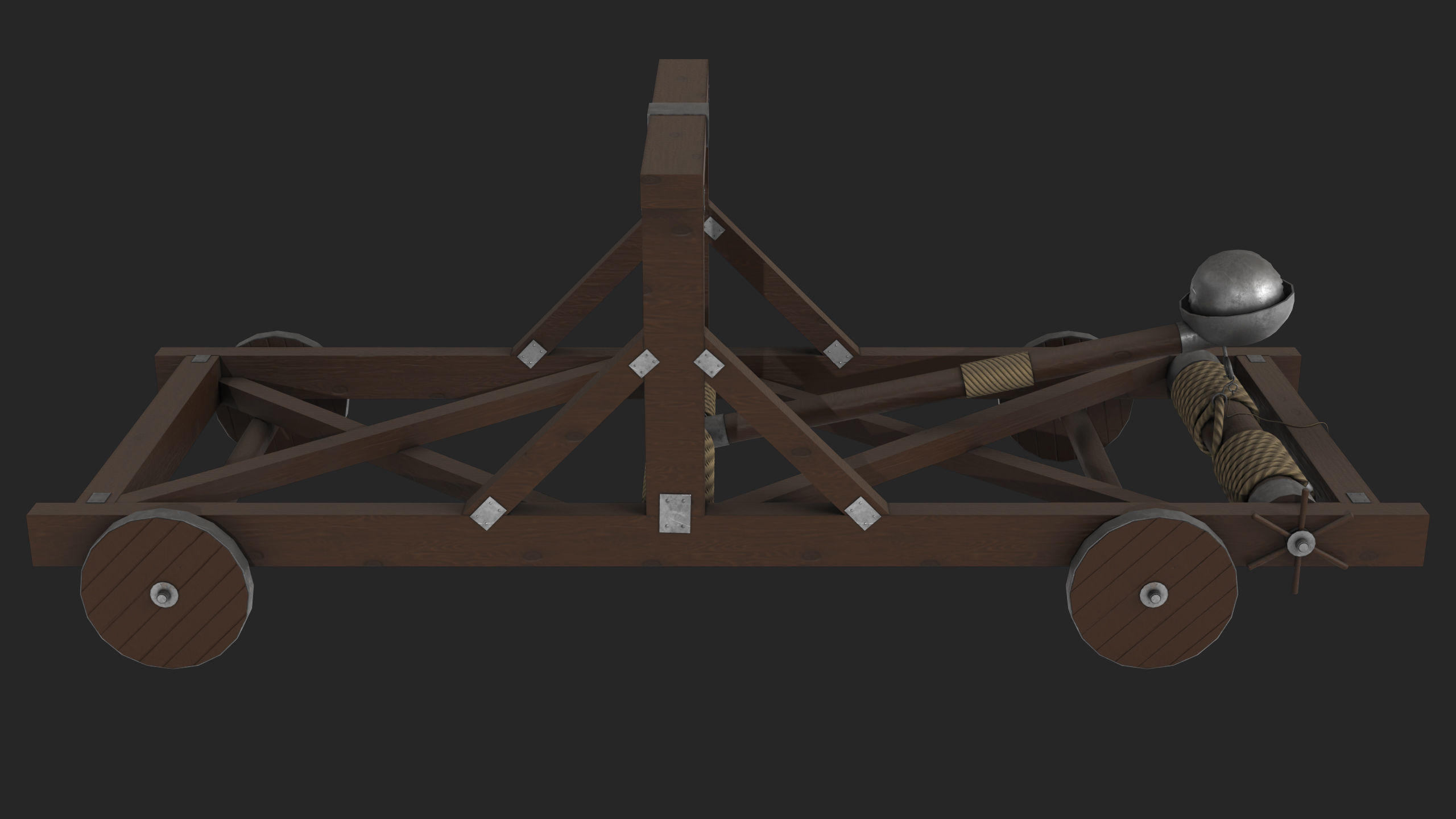 3D model Medieval Catapult 01 All PBR Unity UE Textures Included VR ...