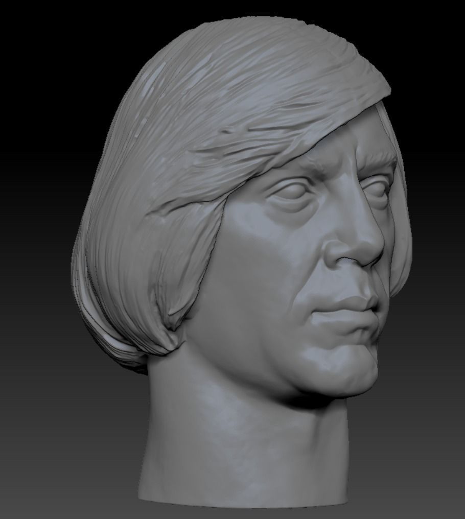 Anton Chigurh Javier Bardem Head sculpture 3D print model 3D model 3D ...