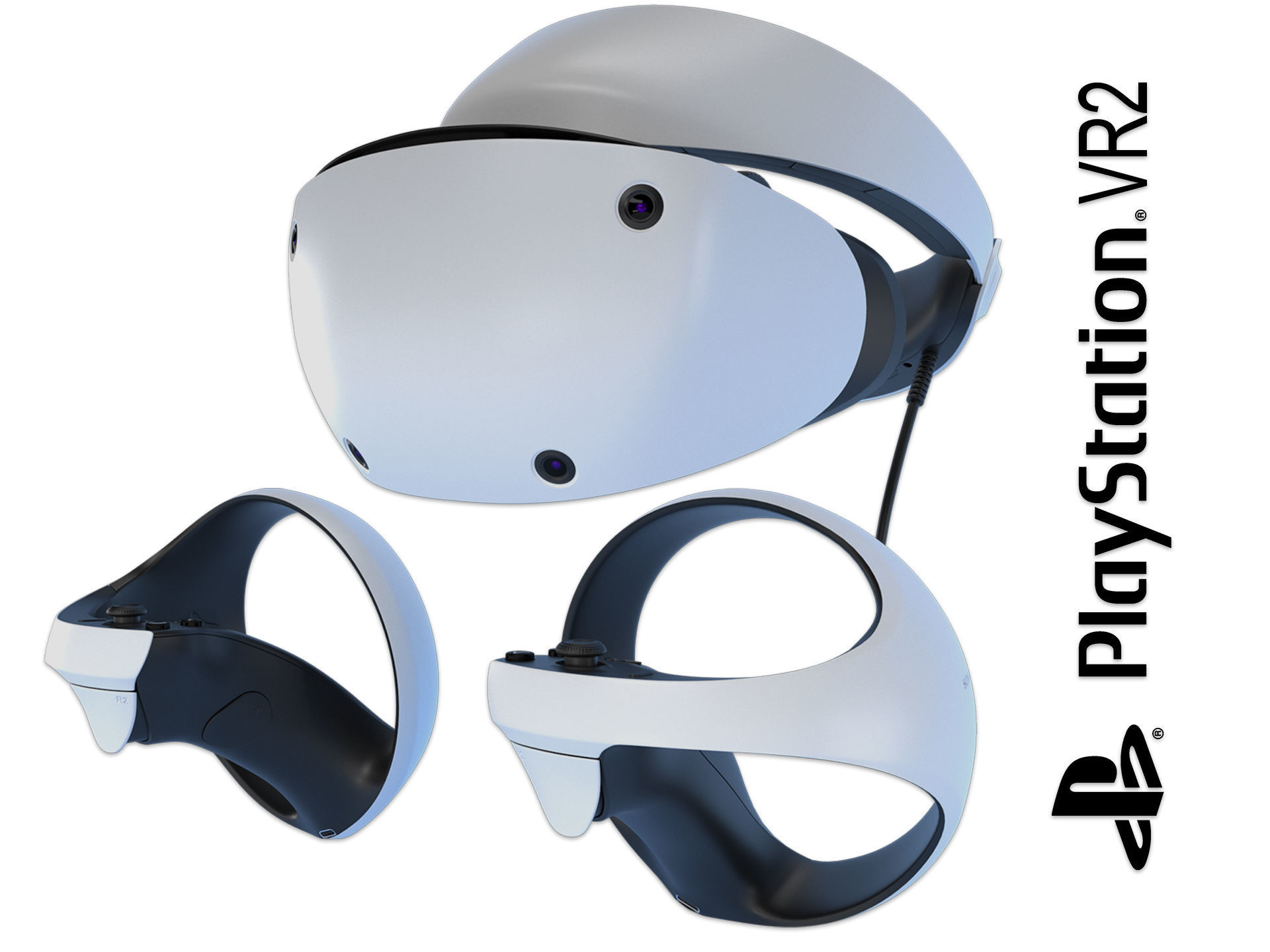Sony Playstation VR 2 with Sense Controller 3D model | CGTrader