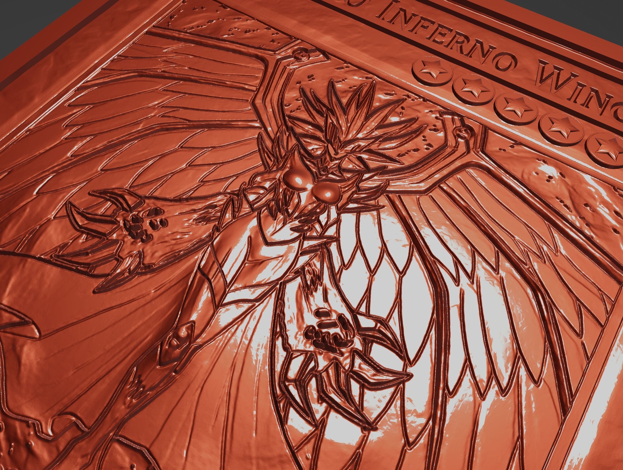 elemental hero inferno wing - yugioh 3D model 3D printable | CGTrader