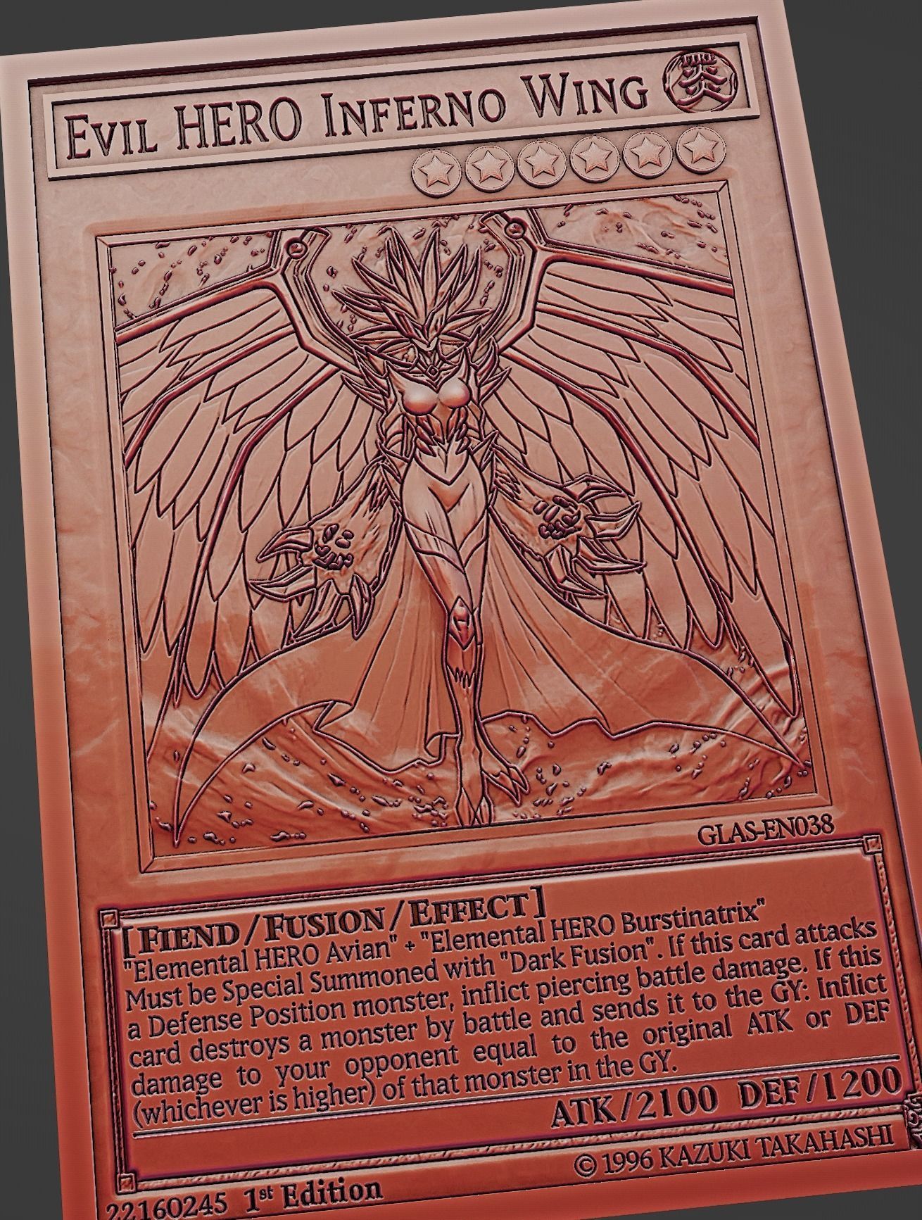 elemental hero inferno wing - yugioh 3D model 3D printable | CGTrader