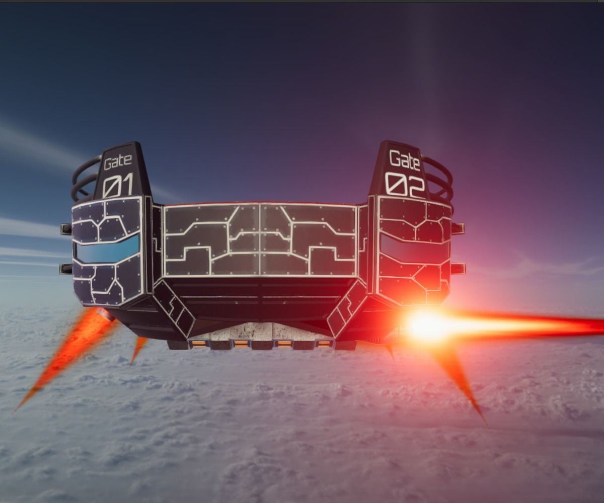 3D model 3D Sci-Fi Industrial Float Platform VR / AR / low-poly | CGTrader