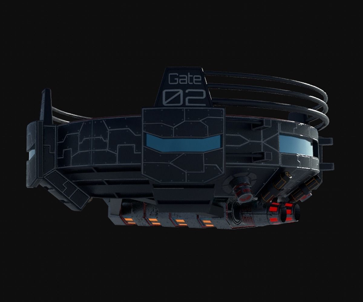 3D model 3D Sci-Fi Industrial Float Platform VR / AR / low-poly | CGTrader