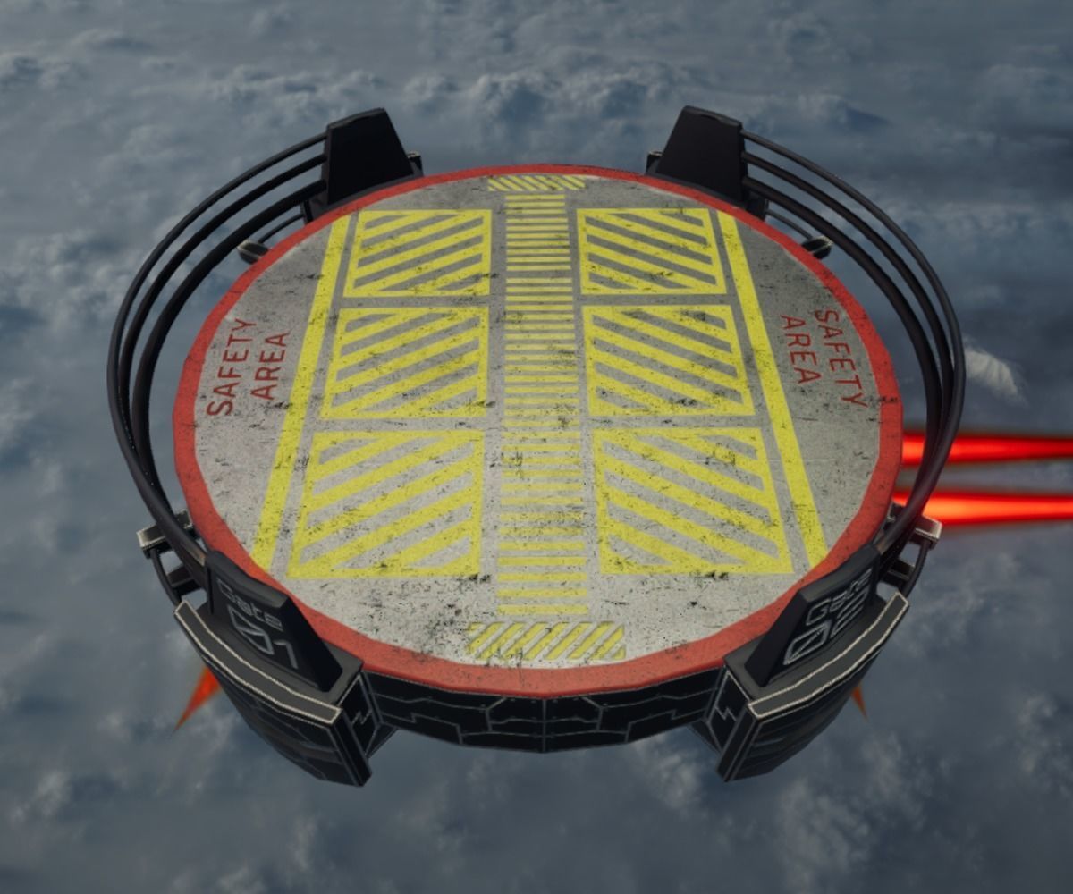 3D model 3D Sci-Fi Industrial Float Platform VR / AR / low-poly | CGTrader