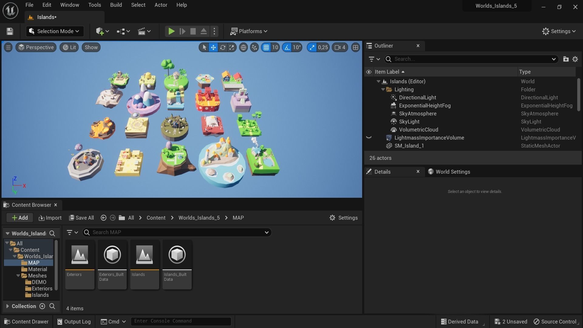3D model Low Poly Worlds Islands Exteriors Pack 5 VR / AR / low-poly ...