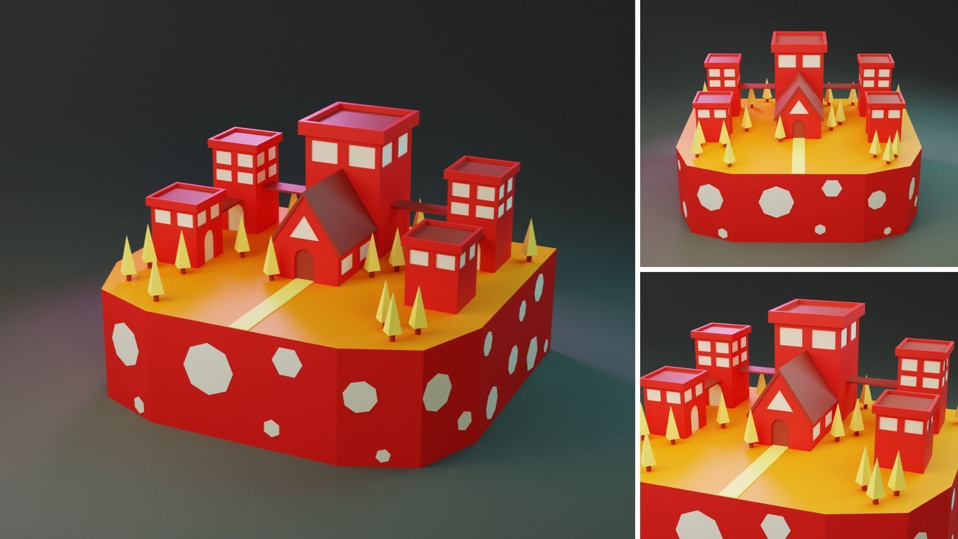3D model Low Poly Worlds Islands Exteriors Pack 5 VR / AR / low-poly ...