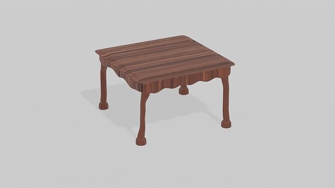 Wooden Table free 3D model | CGTrader