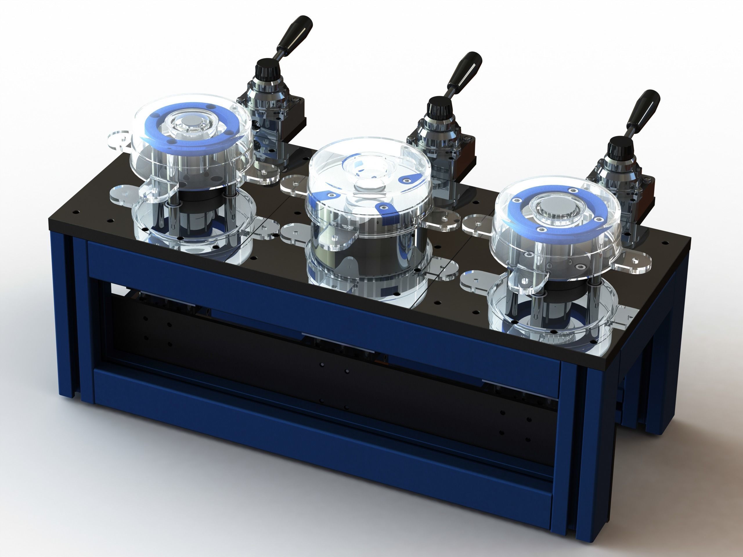 Air Gauge Station for Measuring Internal Diameters on 3 Steps 3D model ...