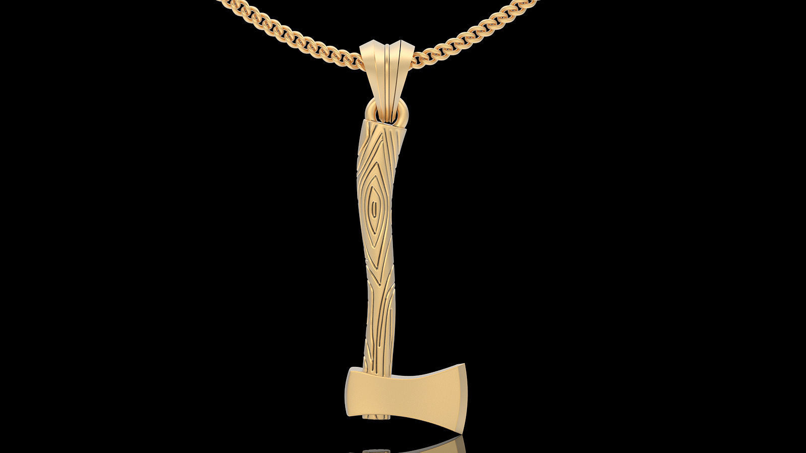 Axe pendant silver gold printable jewelry 3D model 3D model 3D ...