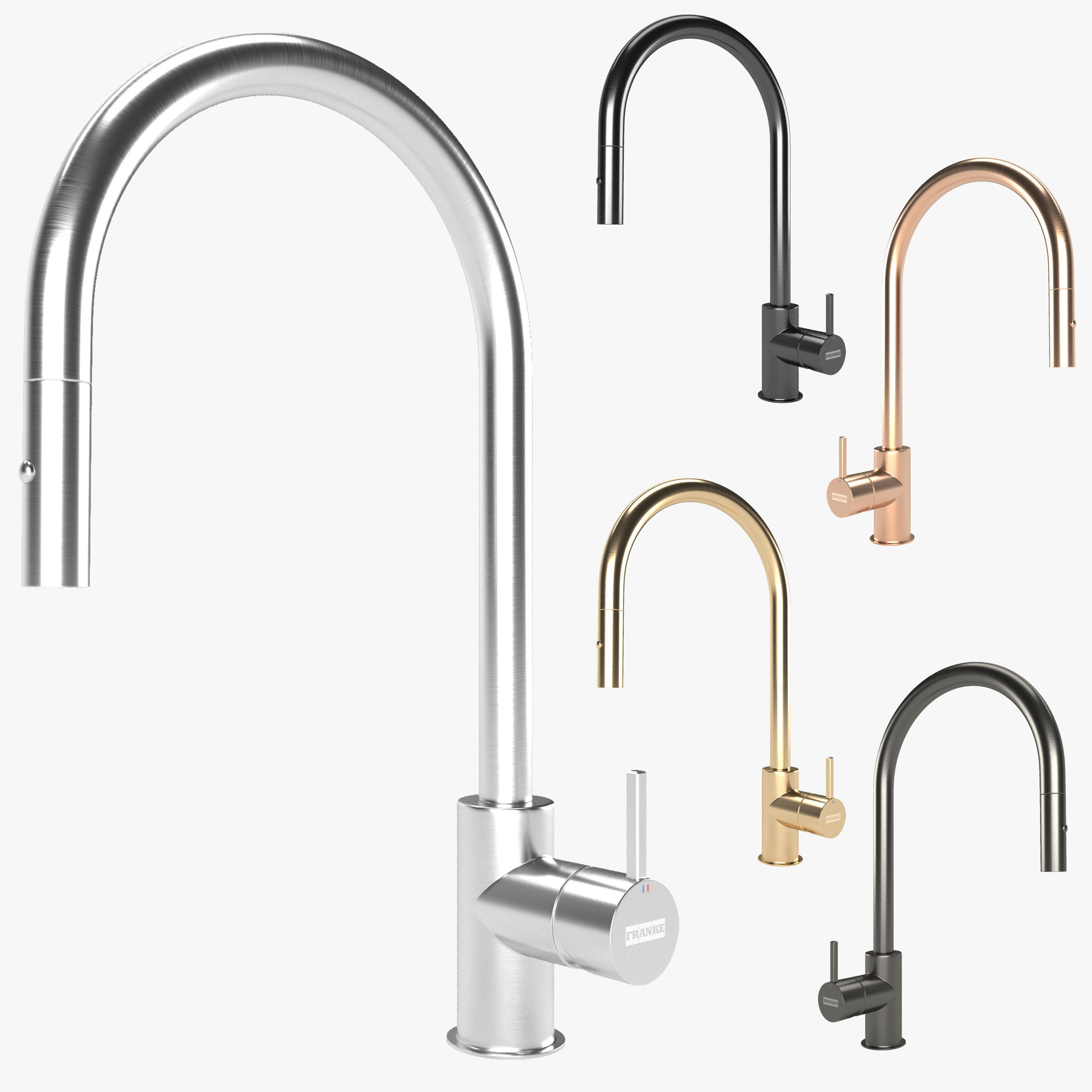 Franke Eos Neo Pull out spray Kitchen Mixer 3D model | CGTrader