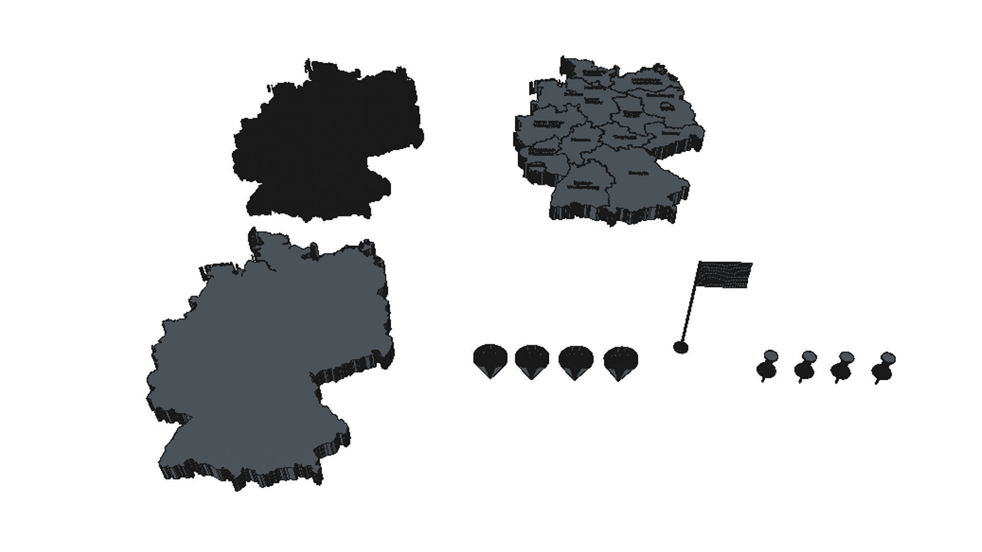 Germany Map Pack 3D model | CGTrader