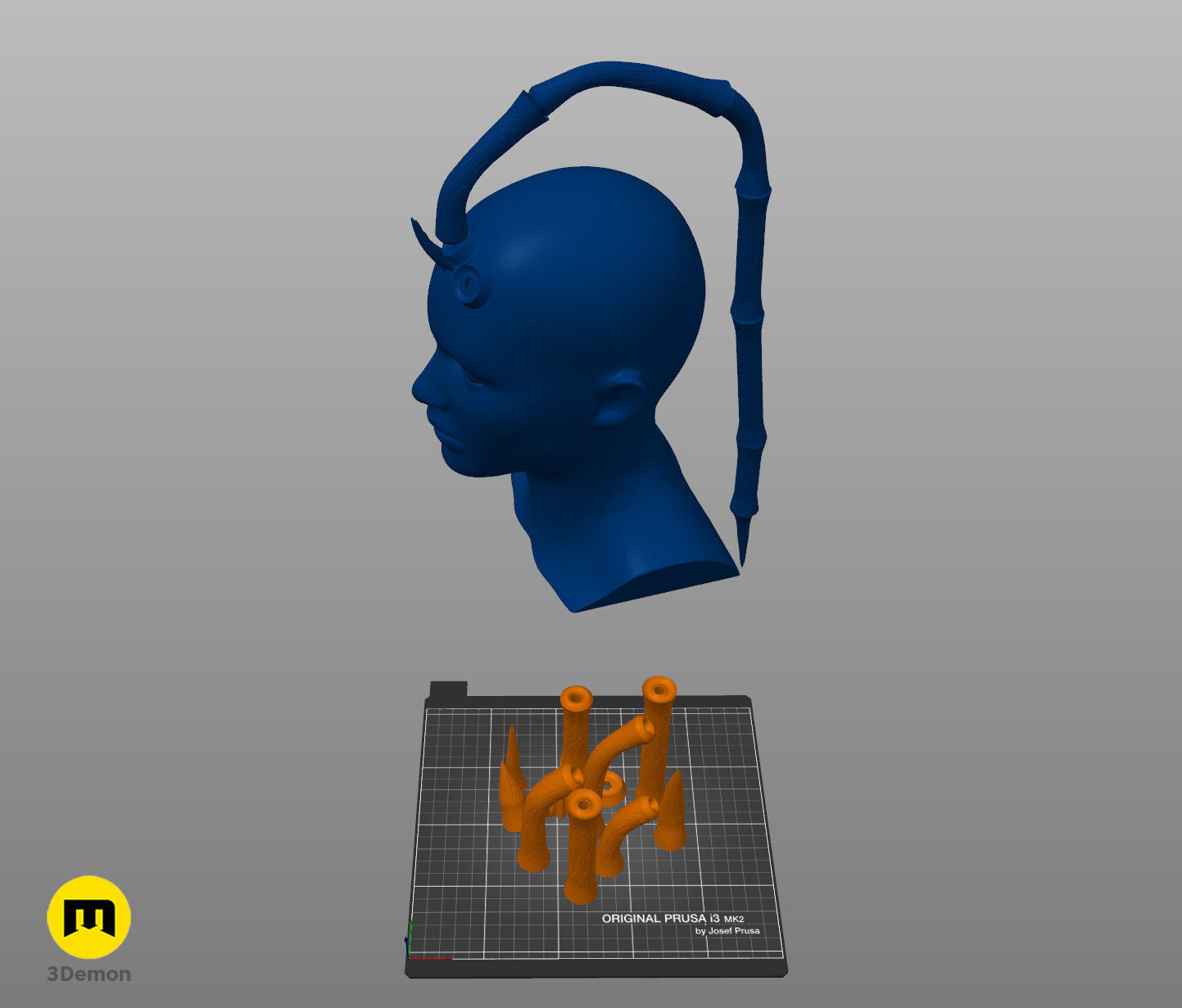 Kerrigan Hair and Horns - StarCraft 3D model 3D printable | CGTrader