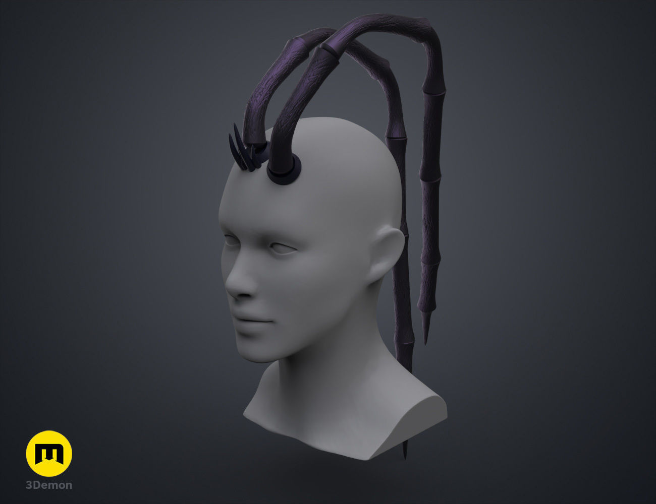 Kerrigan Hair and Horns - StarCraft 3D model 3D printable | CGTrader