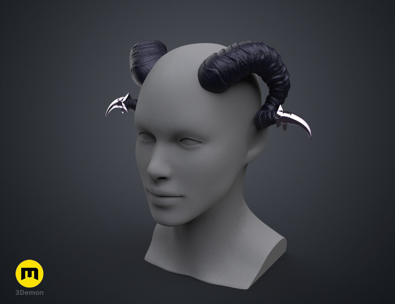 Jester Lavorre Horns - Critical Role 3D model 3D printable | CGTrader