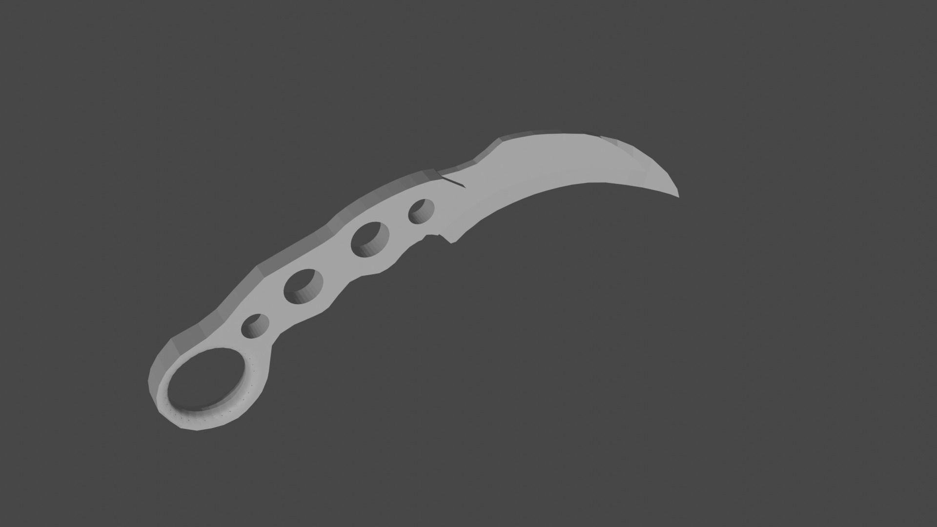 3D model Valorant Reaver Karambit 3D print model VR / AR / low-poly ...