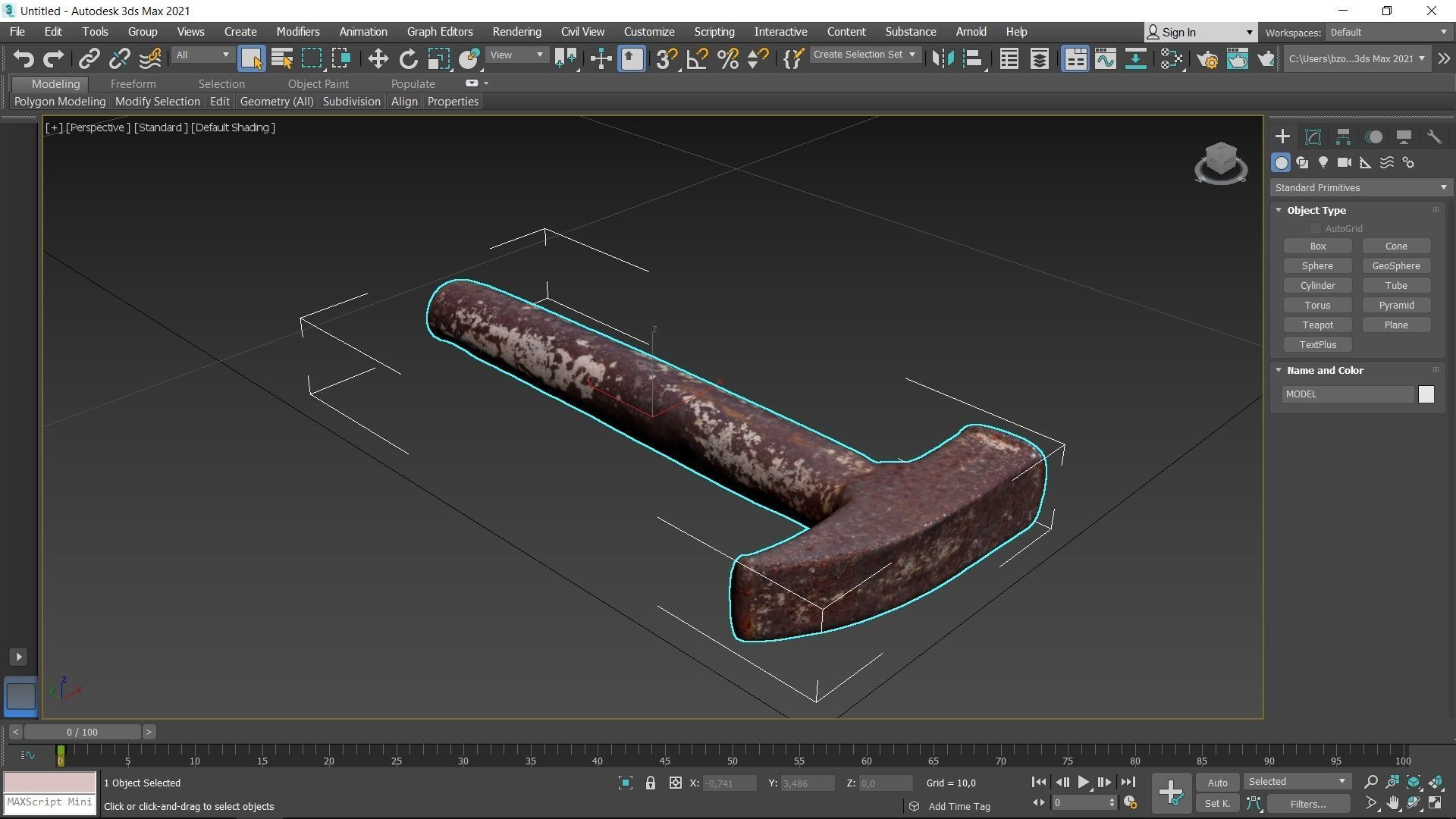 3D model Iron Rust Hammer Tool Scan VR / AR / low-poly | CGTrader