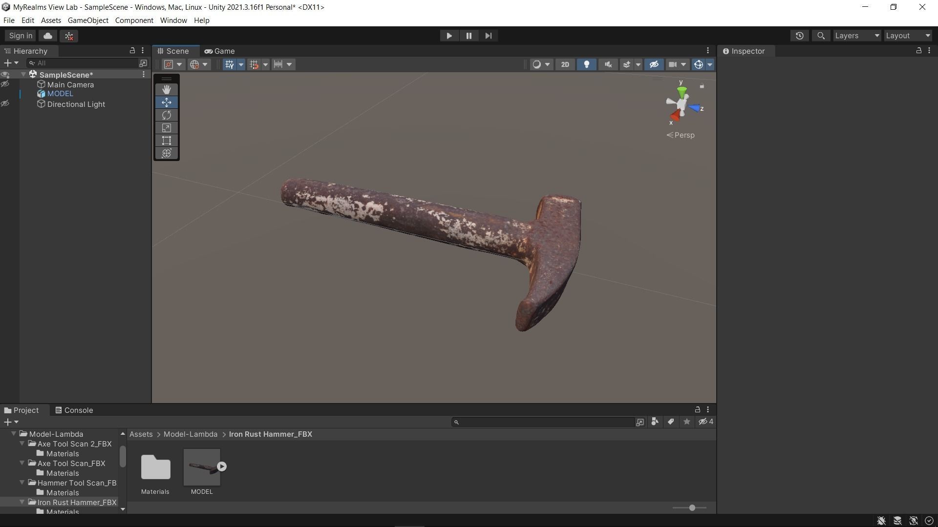 3D model Iron Rust Hammer Tool Scan VR / AR / low-poly | CGTrader