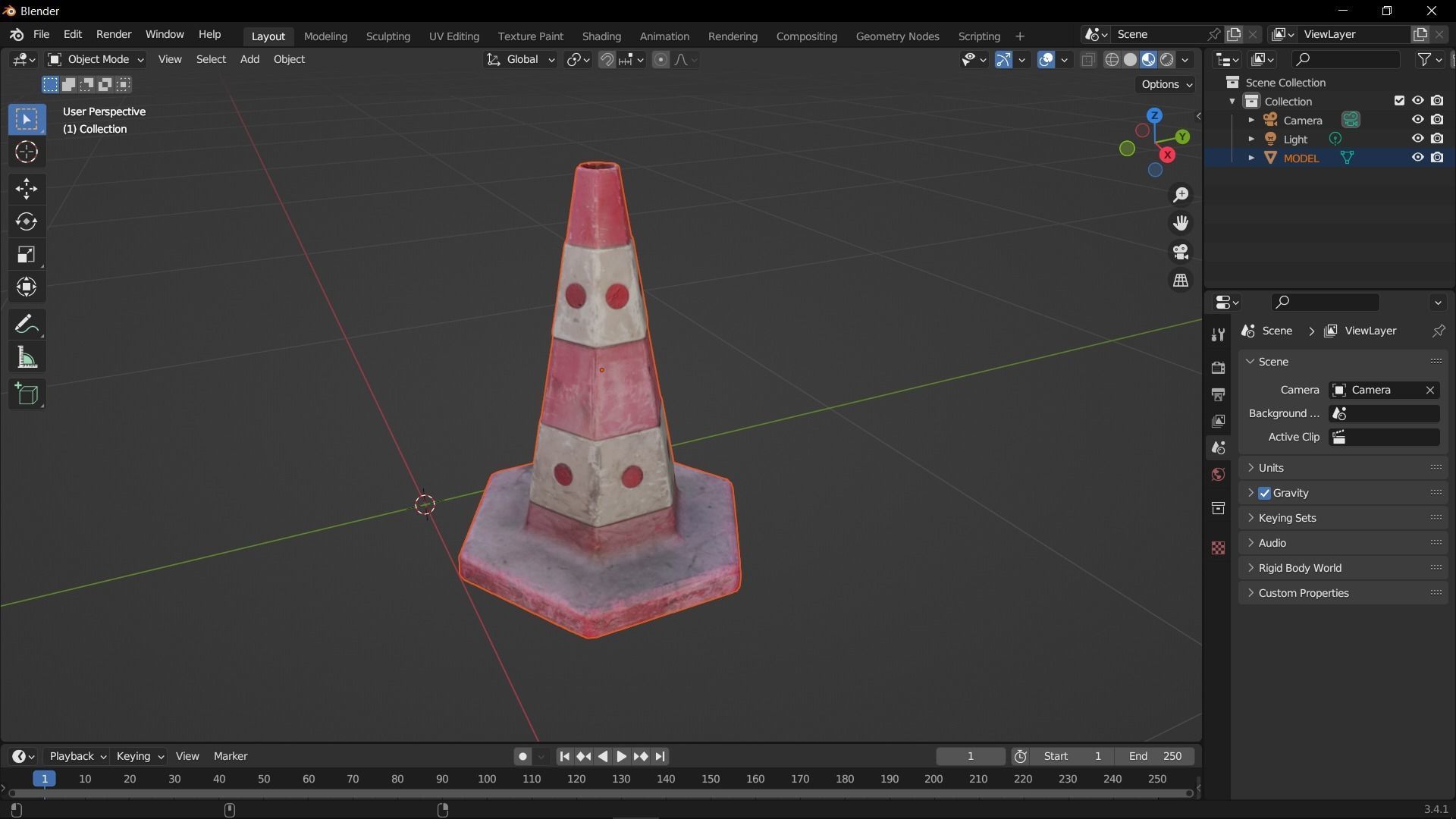 3D model Traffic Cone Scan VR / AR / low-poly | CGTrader