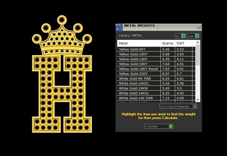 Alphabet Diamond Letter H 3D model | CGTrader