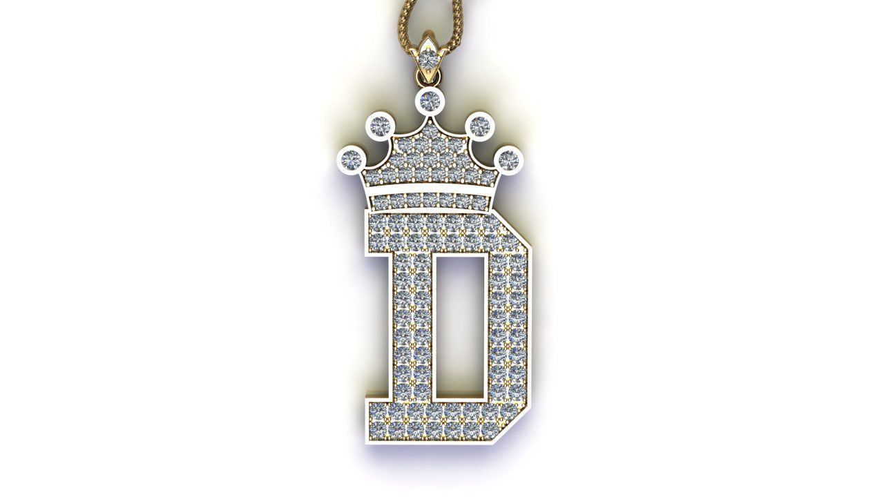 Alphabet Diamond Letter D 3D model | CGTrader
