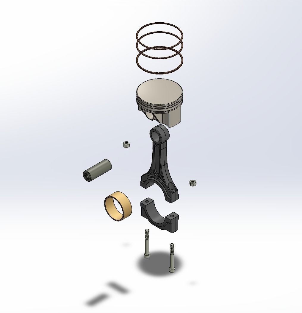Engine Piston Assembly 3D model 3D printable | CGTrader