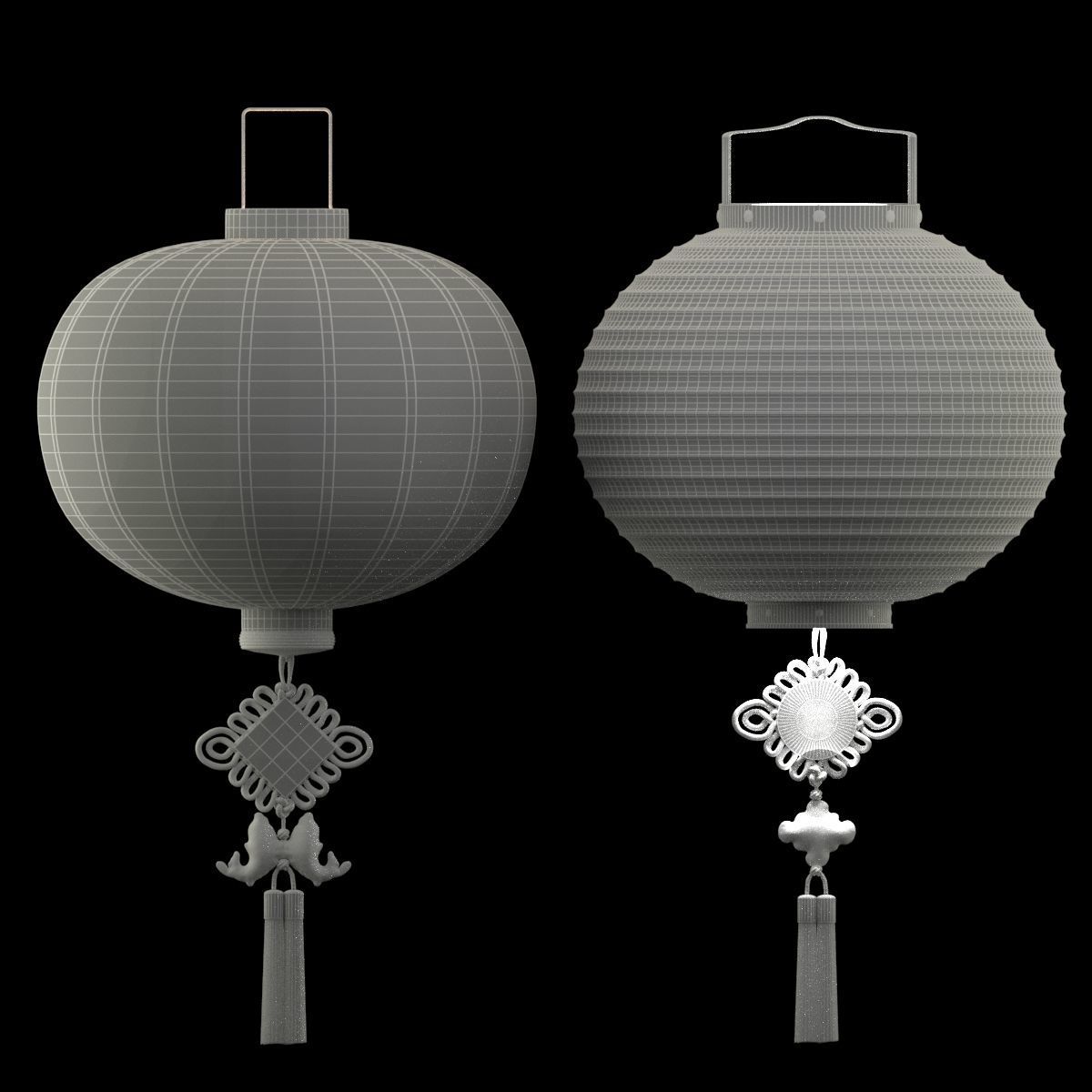 Chinese red lantern 3D model | CGTrader