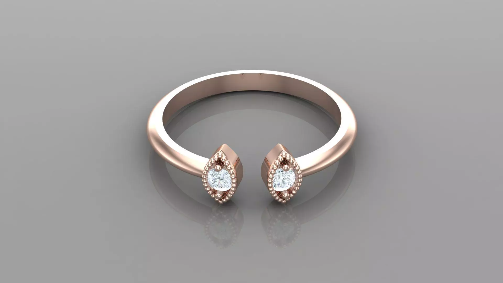 Diamond Ring Cad SR19 3D model 3D printable | CGTrader
