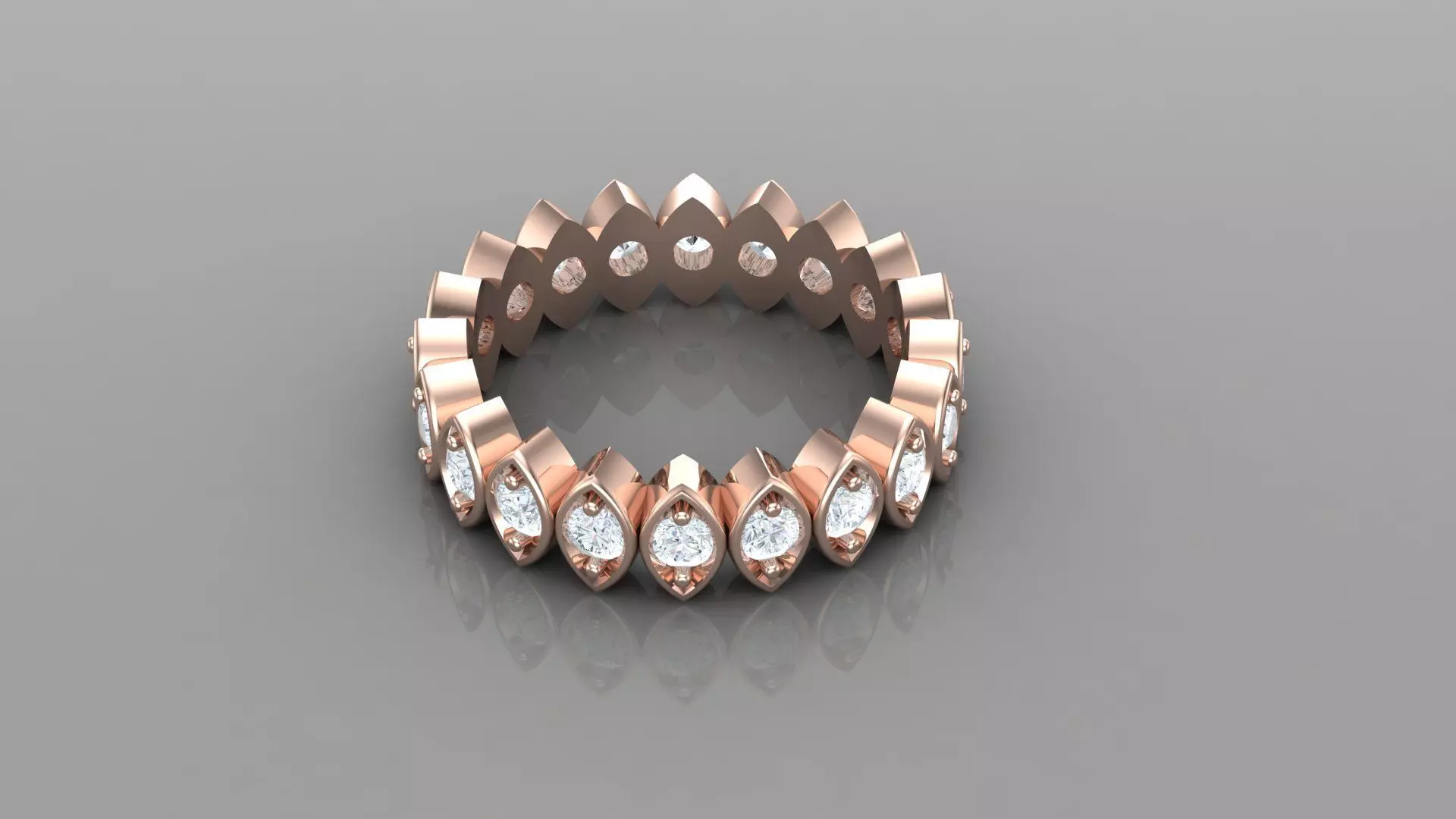 Diamond Ring Cad SR15 3D model 3D printable | CGTrader