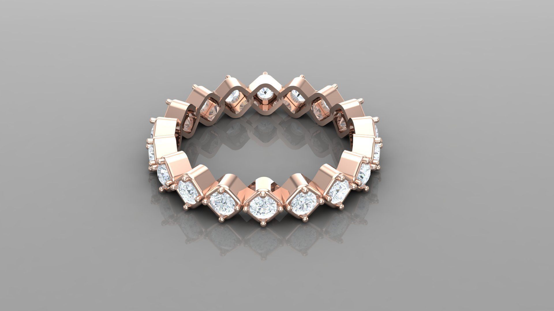 Diamond Ring Cad SR11 3D model 3D printable | CGTrader