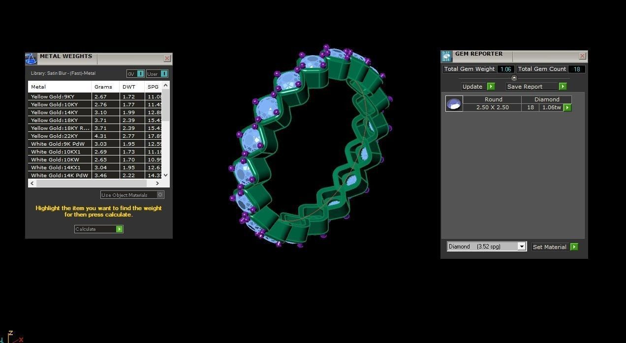 Diamond Ring Cad SR11 3D model 3D printable | CGTrader
