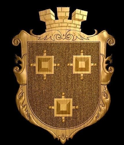 Coat of Arms of Kamianka-Buzka Town 3D model 3D printable | CGTrader
