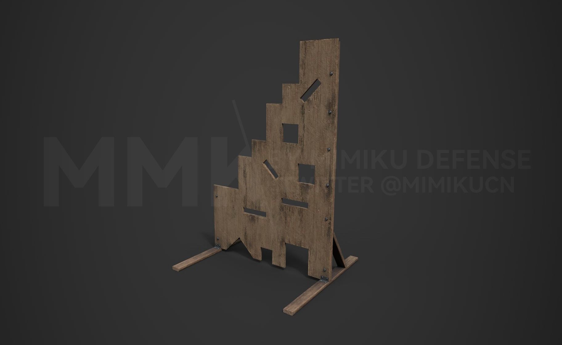 3D model V-Tac Barricade 9-HOLE Police military training with props VR ...