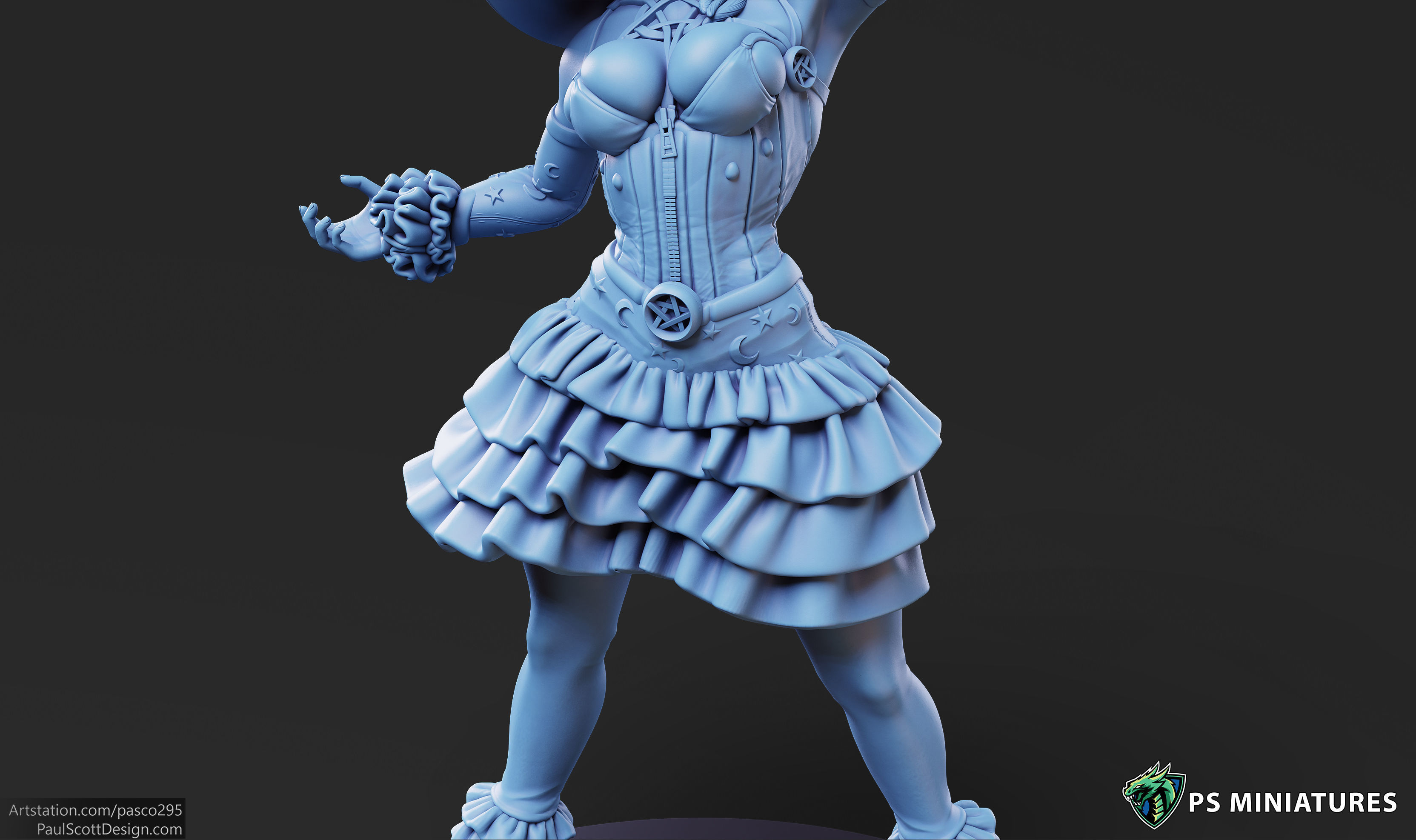 Witch Elf Pose 3 3D model 3D printable | CGTrader