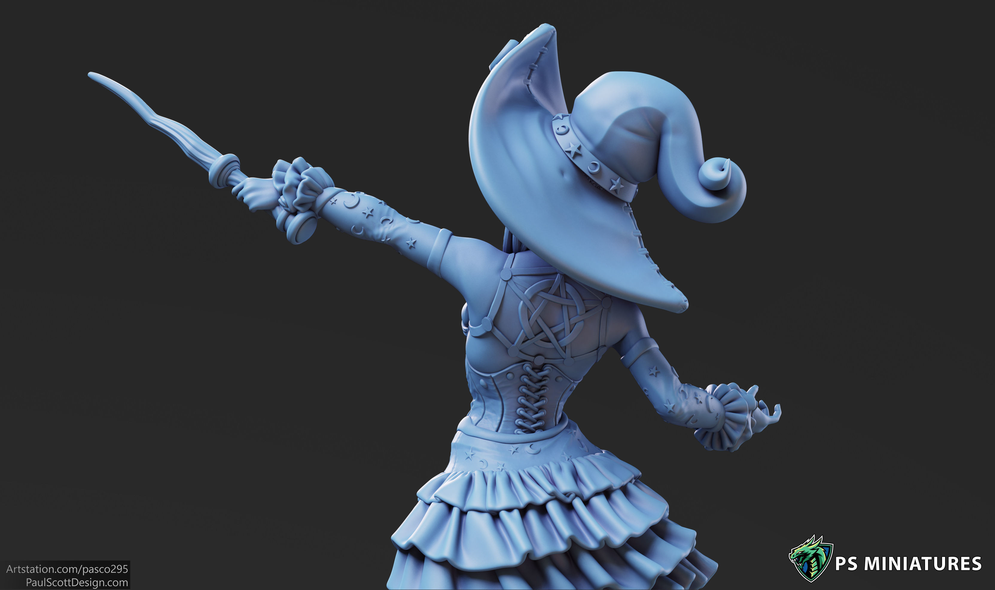 Witch Elf Pose 3 3D model 3D printable | CGTrader
