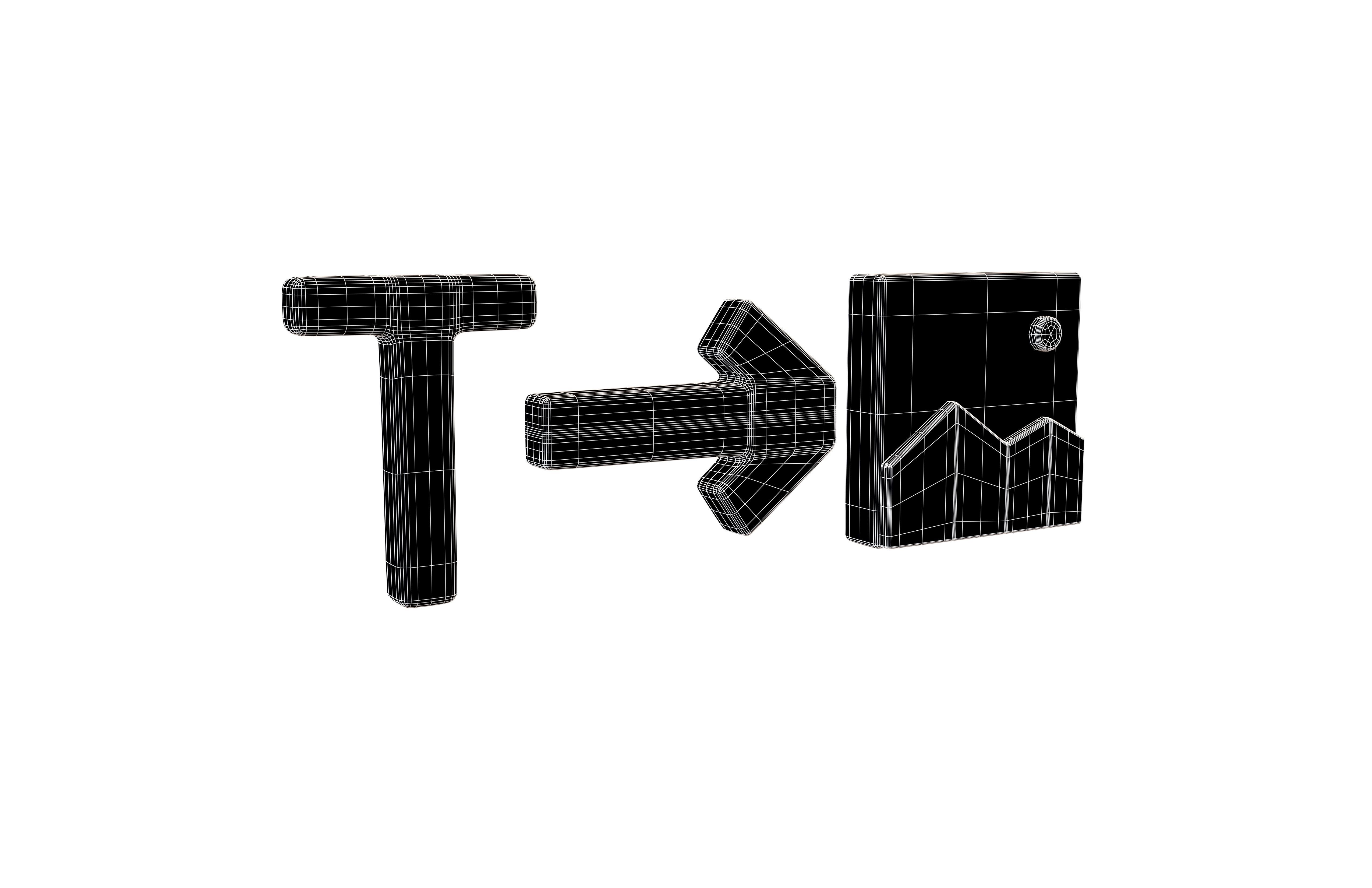 3D model Text To Image Icon v1 002 VR / AR / low-poly | CGTrader