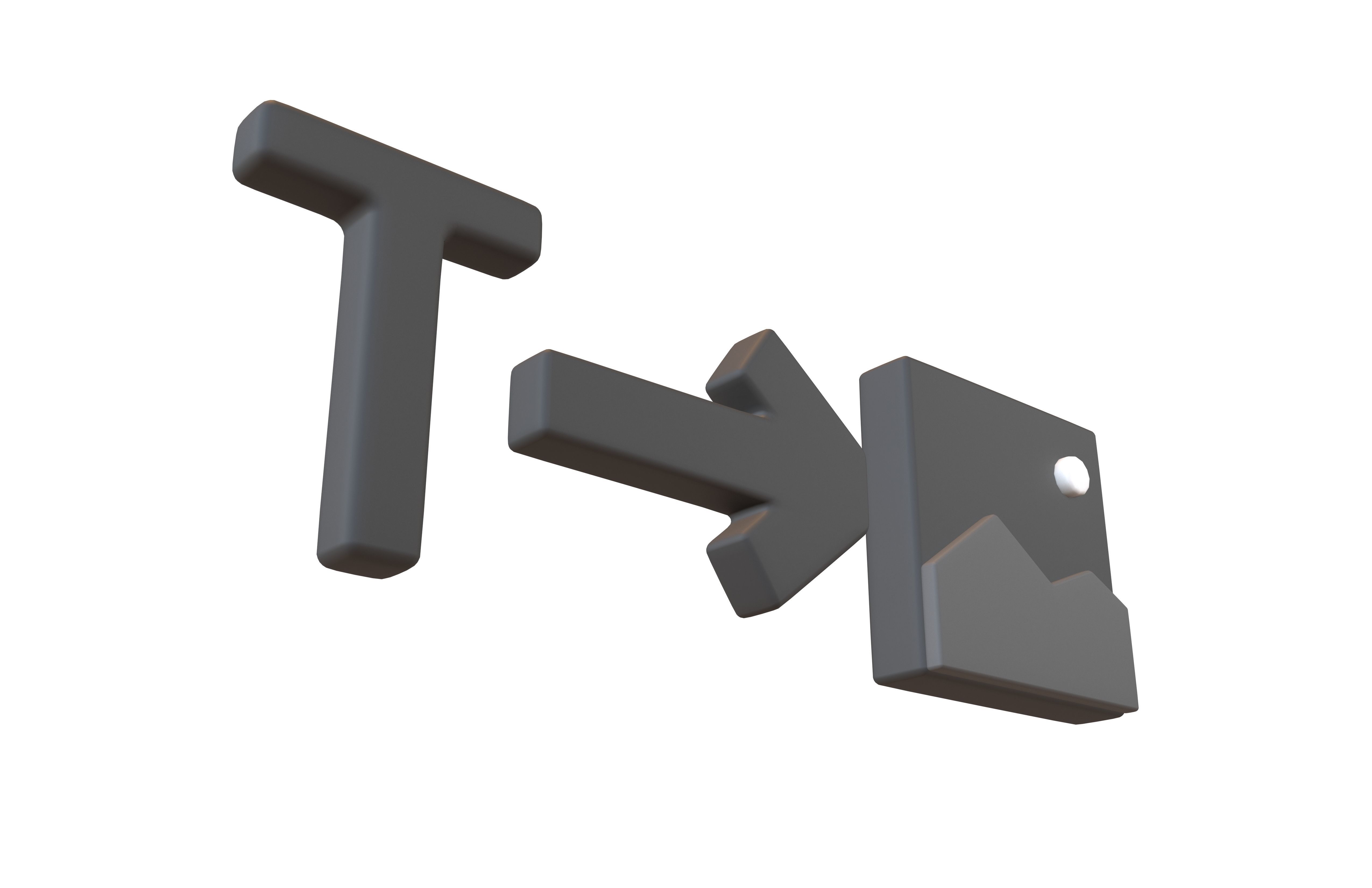 3D model Text To Image Icon v1 002 VR / AR / low-poly | CGTrader