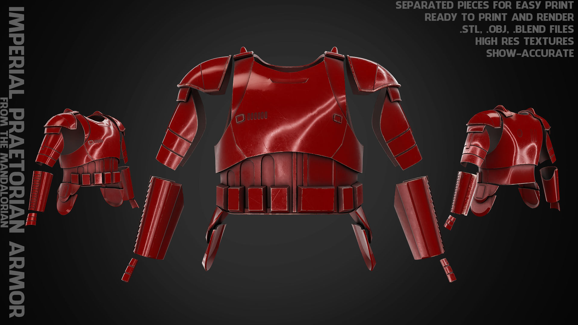 The Mandalorian Imperial Praetorian Guard Armor for Cosplay 3D model 3D ...